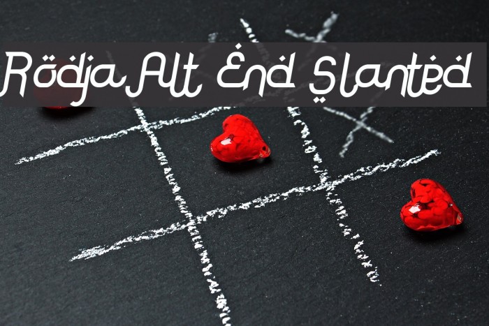 Rodja Alt End Slanted Font - FFonts.net