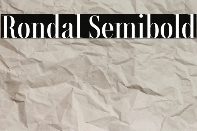Rondal Semibold Font | Free Download (TTF/OTF) | FFonts.net