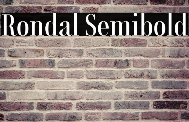 Rondal Semibold Font | Free Download (TTF/OTF) | FFonts.net