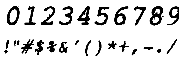 RoughTypewriter-BoldItalic Font - FFonts.net