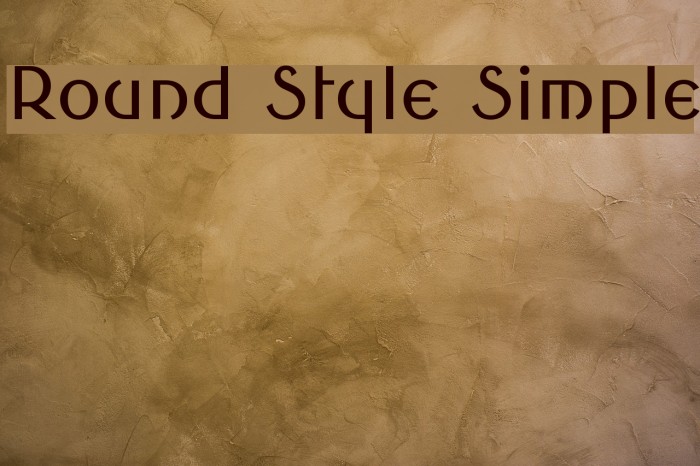 Round Style Simple Font - FFonts.net