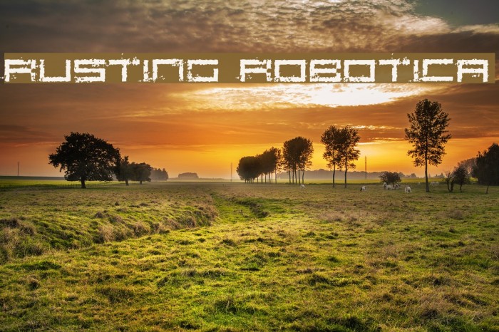Rusting Robotica Font - FFonts.net
