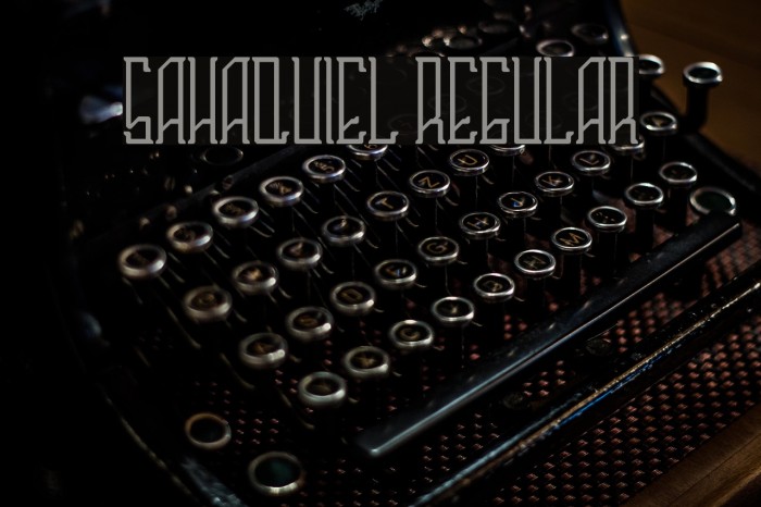 Sahaquiel Regular Font - FFonts.net