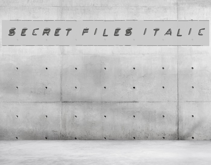 Secret Files Italic Font - FFonts.net