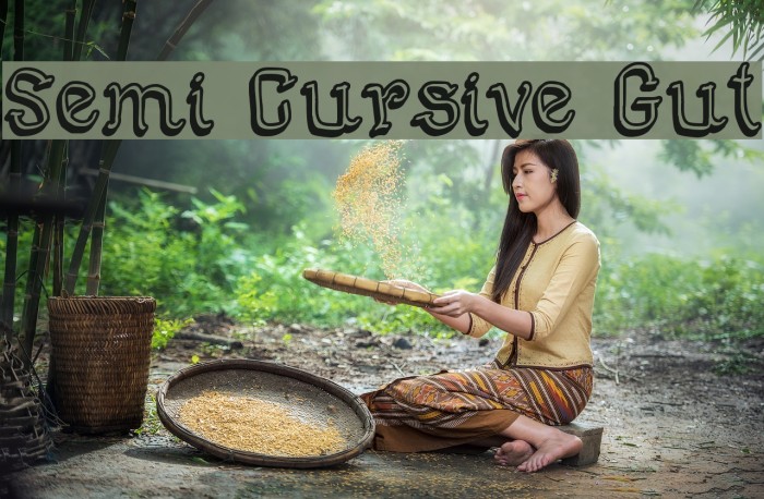 Semi Cursive Gut Font - FFonts.net