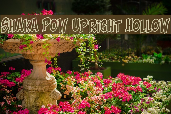 Shaka Pow Upright Hollow Font - FFonts.net