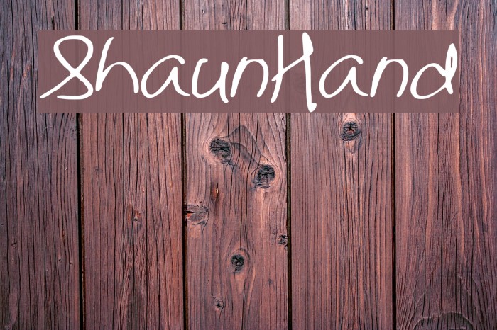 ShaunHand Font - FFonts.net