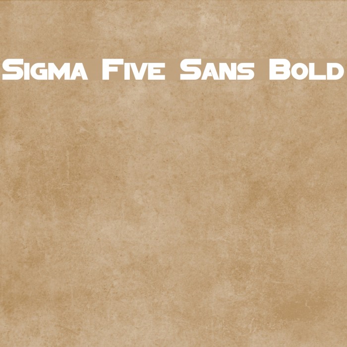 Sigma Five Sans Bold Font - FFonts.net