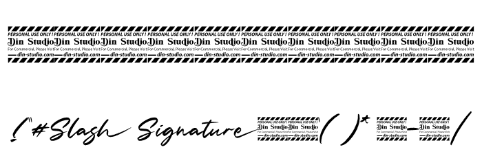 Slash Signature Personal Use Font - FFonts.net