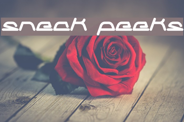 sneak peeks Font - FFonts.net