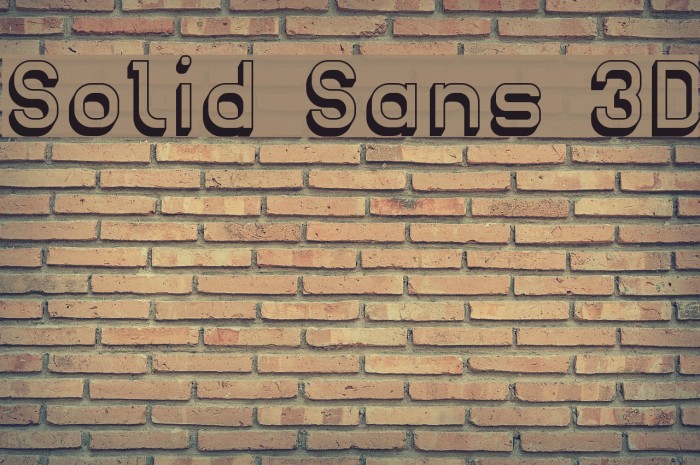 Solid Sans 3D Font - FFonts.net