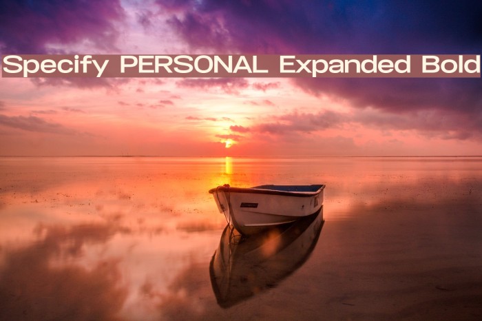 Specify PERSONAL Expanded Bold Font - FFonts.net Specify PERSONAL Expanded Bold Font - FFonts.net