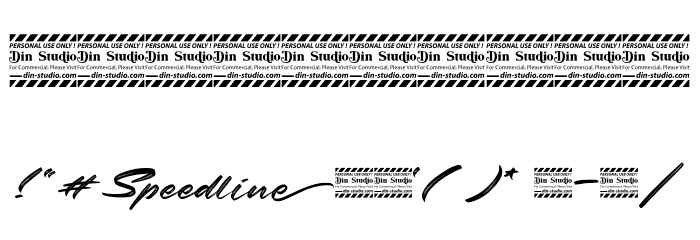 Speedline Personal Use Font - FFonts.net