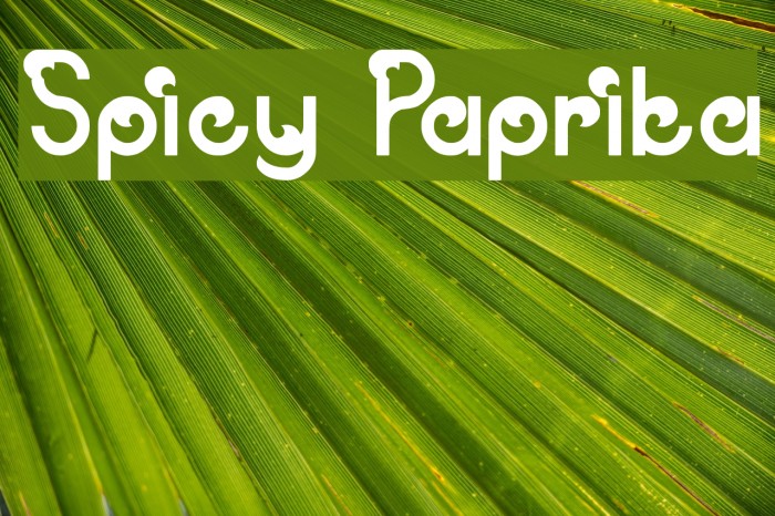 Spicy Paprika Font - FFonts.net
