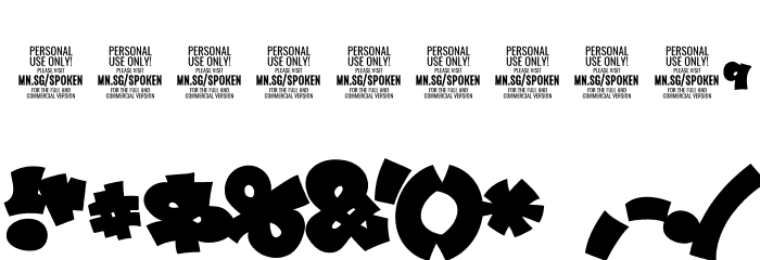 Spoken Plain PERSONAL USE ONLY Font - FFonts.net