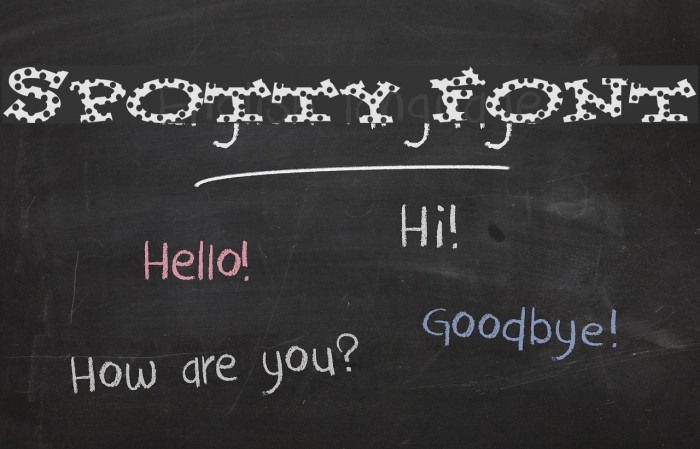 Spotty Font Font - FFonts.net