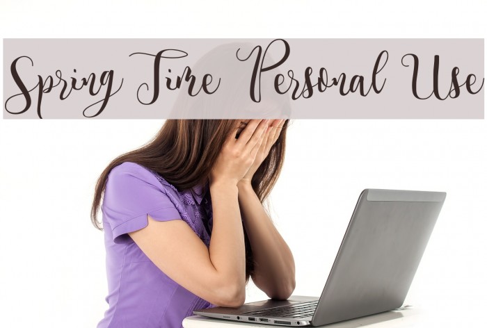 Spring Time Personal Use Font - FFonts.net