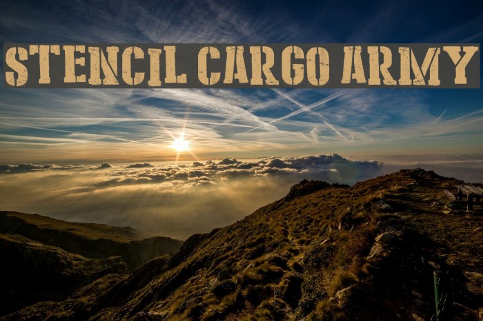 Stencil Cargo Army Font - FFonts.net