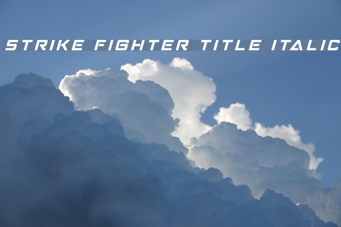 Strike Fighter Title Italic Font - FFonts.net