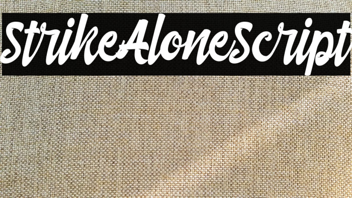 StrikeAloneScript Font - FFonts.net