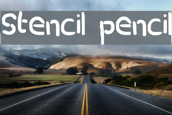 stencil pencil Font - FFonts.net