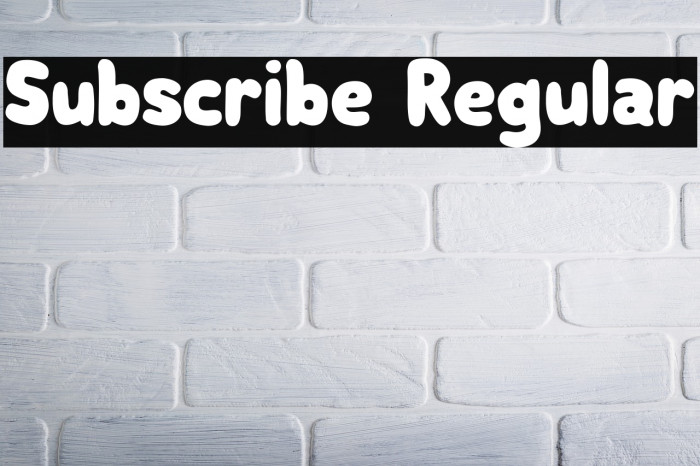 Subscribe Regular Font - FFonts.net