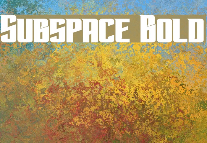 Subspace Bold Font - FFonts.net