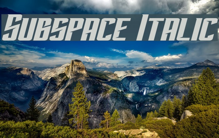 Subspace Italic Font - FFonts.net