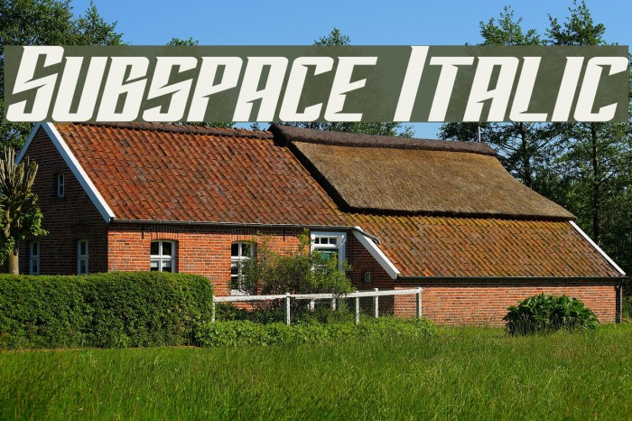 Subspace Italic Font - FFonts.net