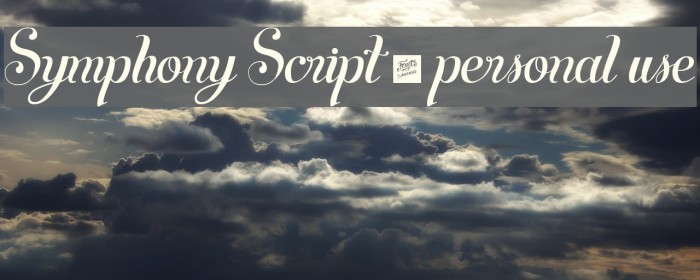 Symphony Script - personal use Font - FFonts.net