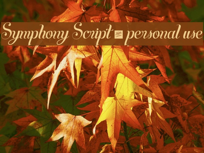 Symphony Script - personal use Font - FFonts.net