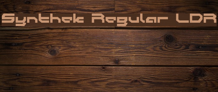 Synthek Regular LDR Font - FFonts.net