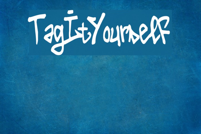 Tag It Yourself Font - FFonts.net