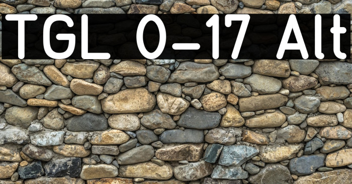 TGL 0-17 Alt Font - FFonts.net