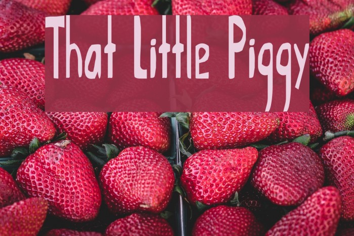 That Little Piggy Font - FFonts.net