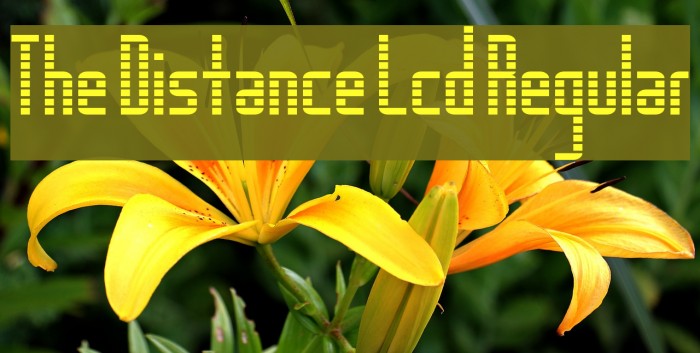 The Distance Lcd Regular Font - FFonts.net