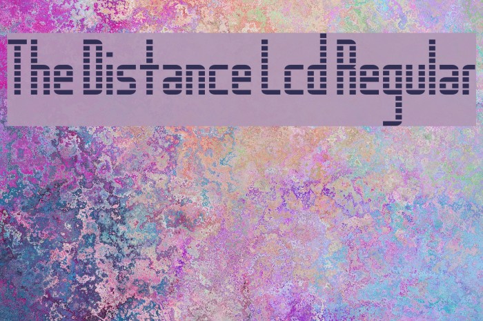 The Distance Lcd Regular Font - FFonts.net