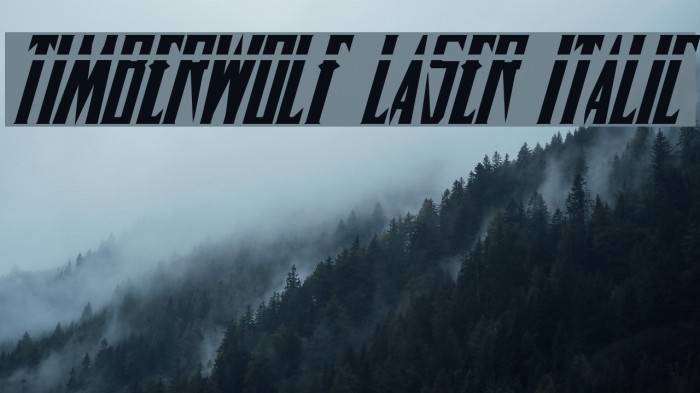 Timberwolf Laser Italic Font - FFonts.net