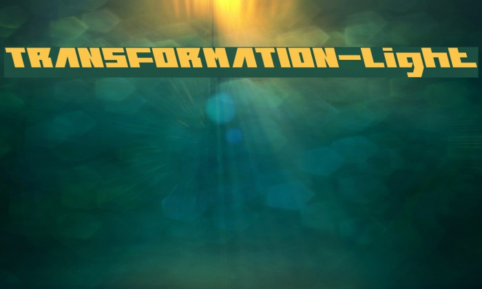 TRANSFORMATION-Light Font - FFonts.net