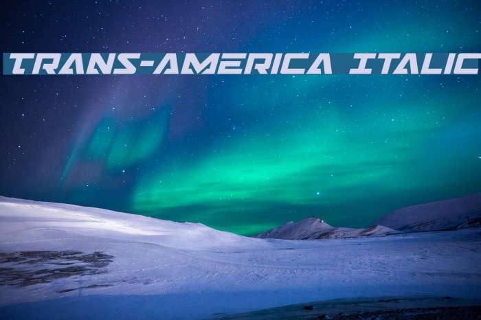 Trans-America Italic Font - FFonts.net