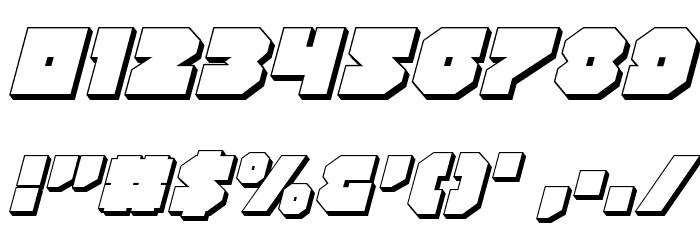 Turtle Mode 3D Italic Font - FFonts.net