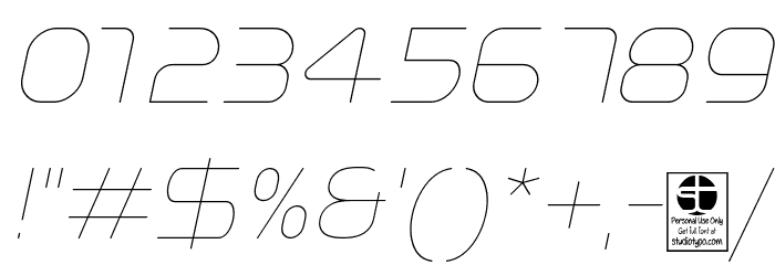 Typo Angular Rounded Thin Demo Italic Font - FFonts.net
