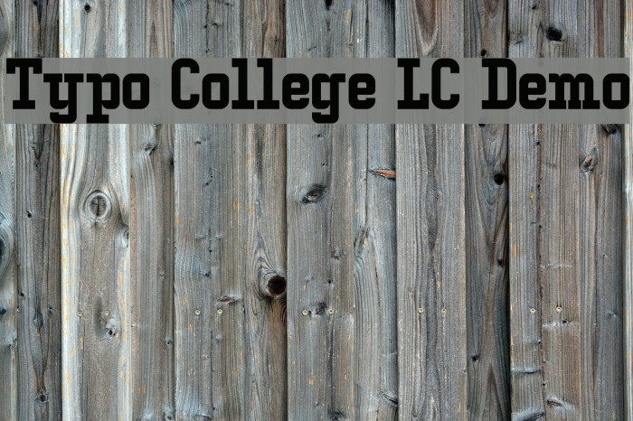 Typo College LC Demo Font - FFonts.net