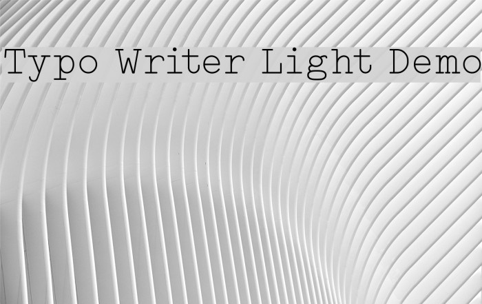 Typo Writer Light Demo Font - FFonts.net