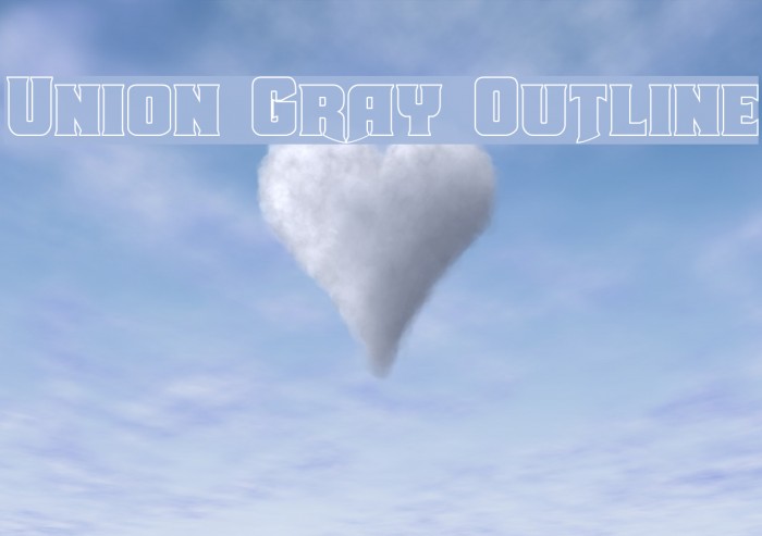 Union Gray Outline Font - FFonts.net