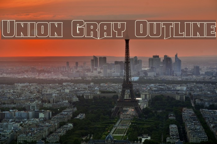 Union Gray Outline Font - FFonts.net