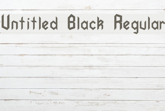 Untitled Black Regular Font - FFonts.net