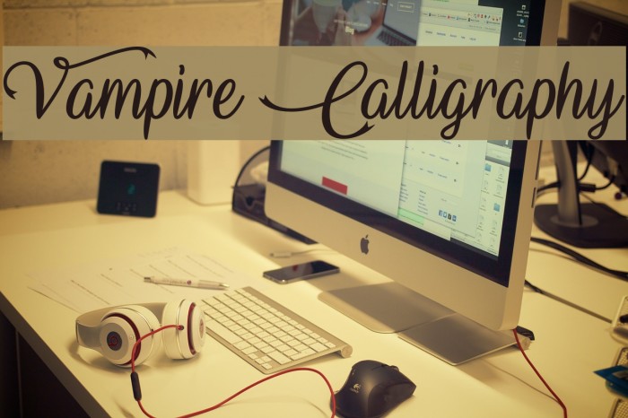 Vampire Calligraphy Font - FFonts.net