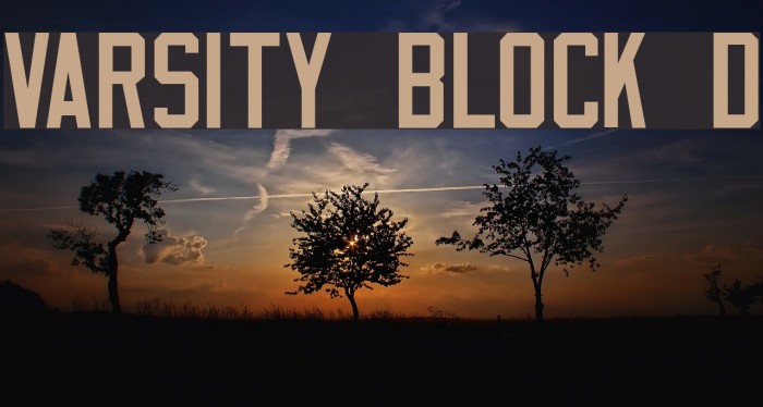 Varsity Block D Font - FFonts.net