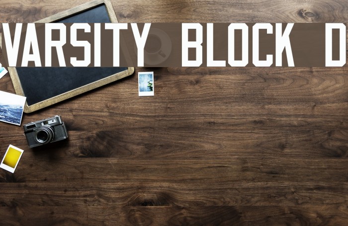 Varsity Block D Font - FFonts.net